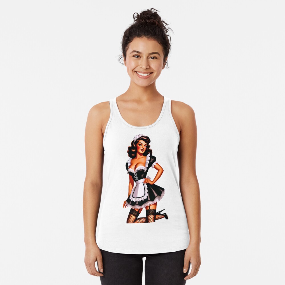 "French Maid Pin-up" Sticker for Sale by PinUpPizzazz | Redbubble