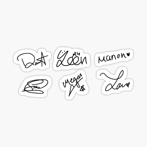 "Katseye signatures black" Sticker for Sale by emilie-pbl | Redbubble