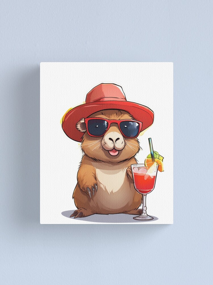 Lienzo for Sale con la obra «capibara, lindo capibara, arte de capibara ...