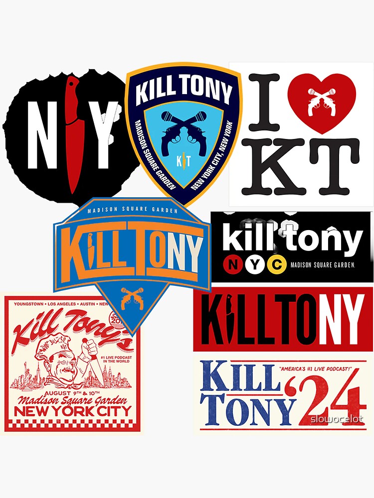 "Kill Tony Logos" Sticker for Sale by slowocelot | Redbubble
