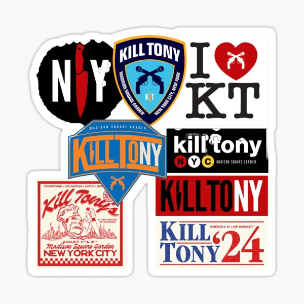 "Kill Tony Logos" Sticker for Sale by slowocelot | Redbubble