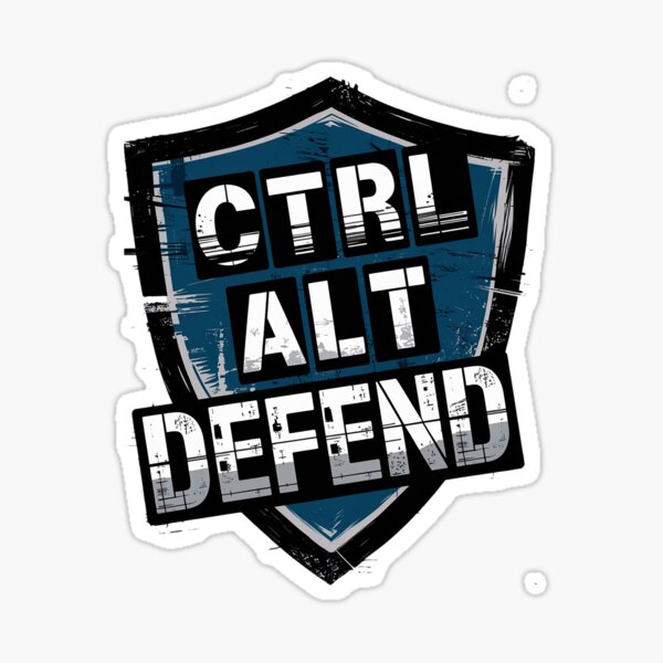 "Cybersecurity Shield Design - CTRL ALT DEFEND for Tech Lovers" Sticker for Sale by ...