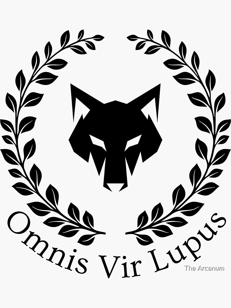 "Red Rising Howlers Omnis Vir Lupus" Sticker for Sale by the-arcanatum ...