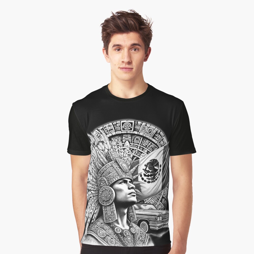 "Aztec Warrior Calendar Mexico Mexican Flag Car Azteca" Sticker for ...