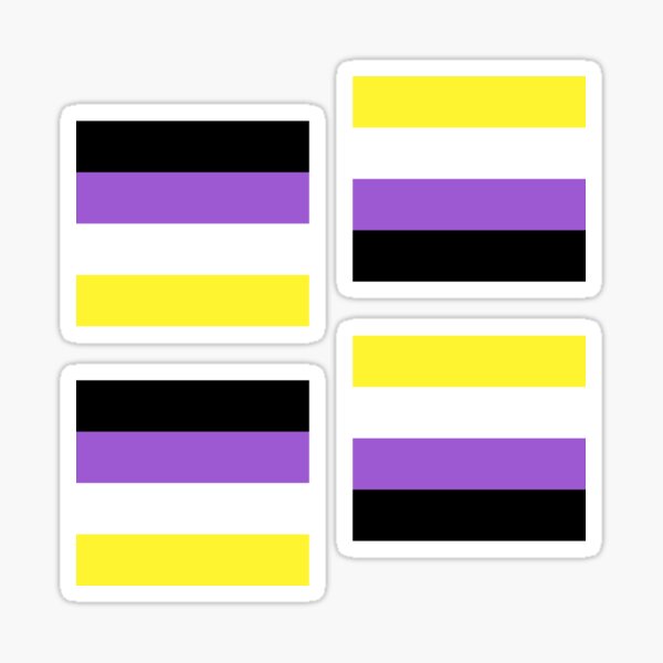 "Non Binary Flag 4PK" Sticker by Magnificence | Redbubble
