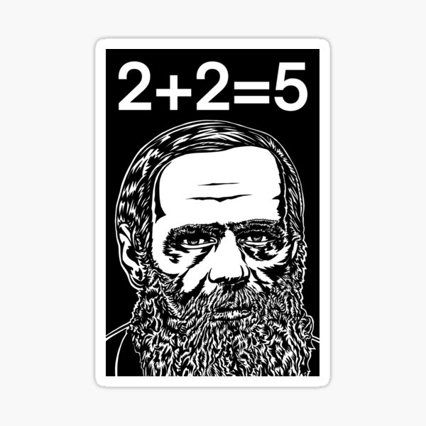 "FYODOR DOSTOEVSKY quoting himself .1 - ink portrait" Sticker for Sale ...