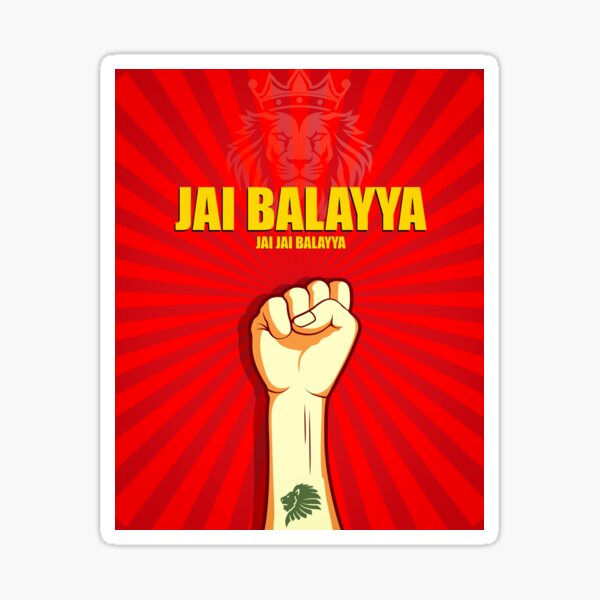 "Jai Balayya Art Work , NBK , Bala Krishna" Sticker for Sale by ...