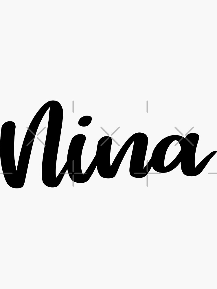 "Nina " Sticker for Sale by ellietography | Redbubble