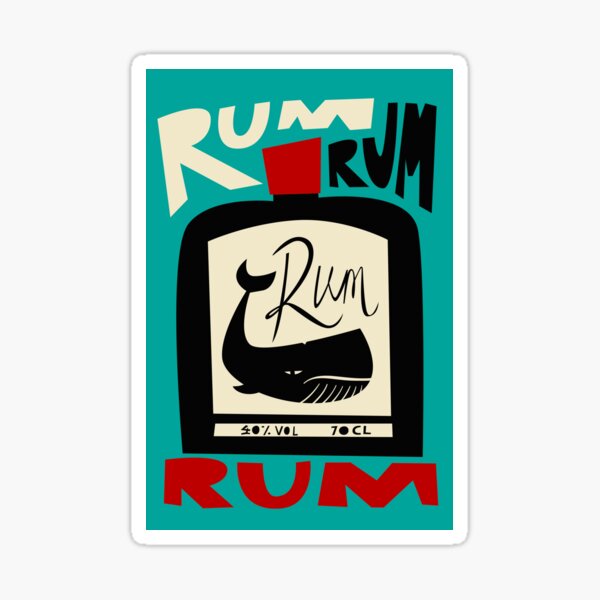 "Rum Rum Rum" Sticker for Sale by foxandvelvet | Redbubble