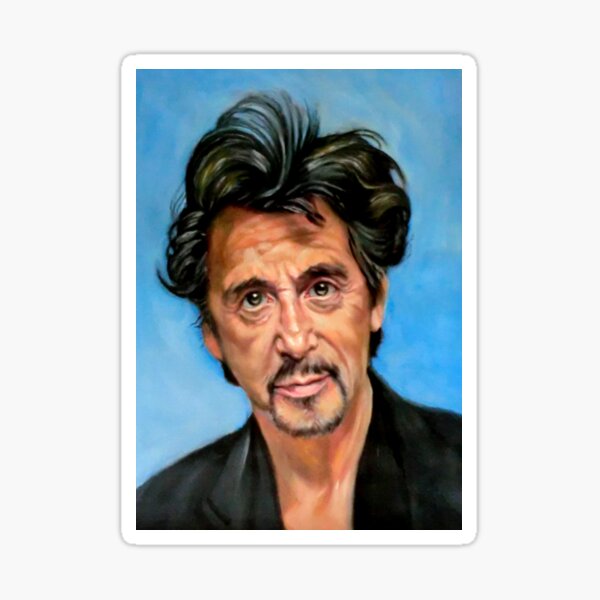 "portrait of Al Pacino" Sticker for Sale by hidemitadajp | Redbubble