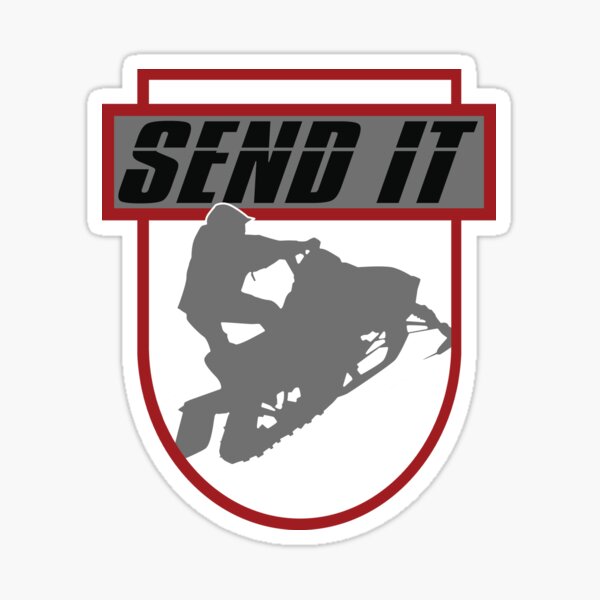 "SEND IT SNOWMOBILE" Sticker for Sale by Rhynowear | Redbubble