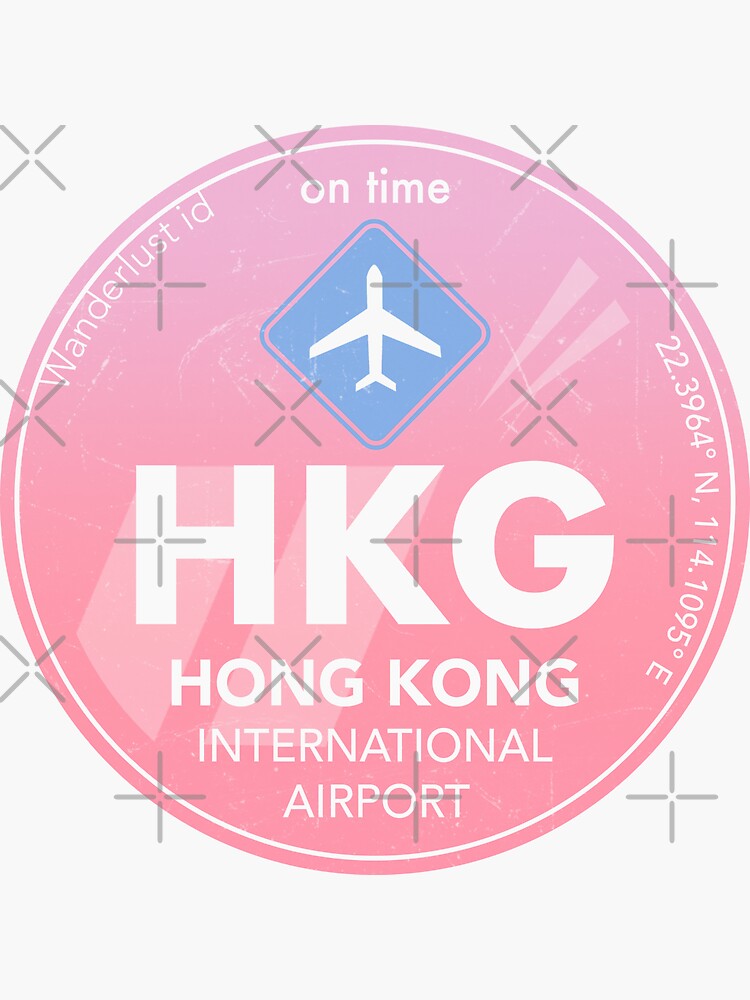 "Hong Kong HKG round sticker" Sticker for Sale by Aviators | Redbubble