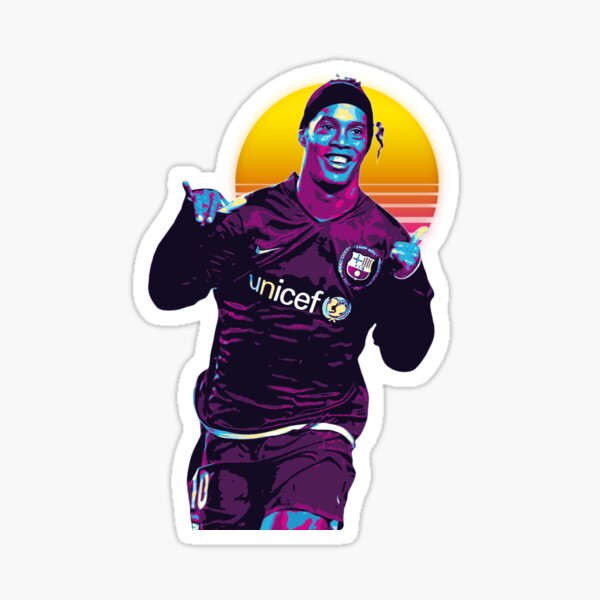"ronaldinho retro" Sticker for Sale by gunari277 | Redbubble