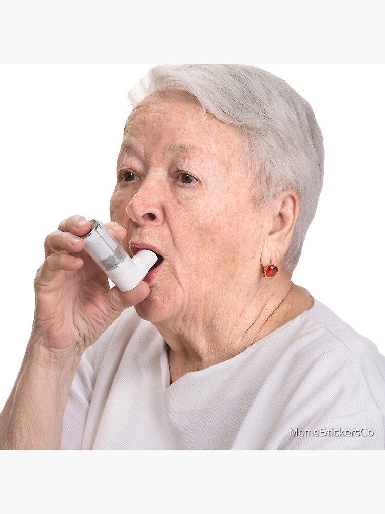"Oma Inhalator Meme" Dekokissen von MemeStickersCo | Redbubble