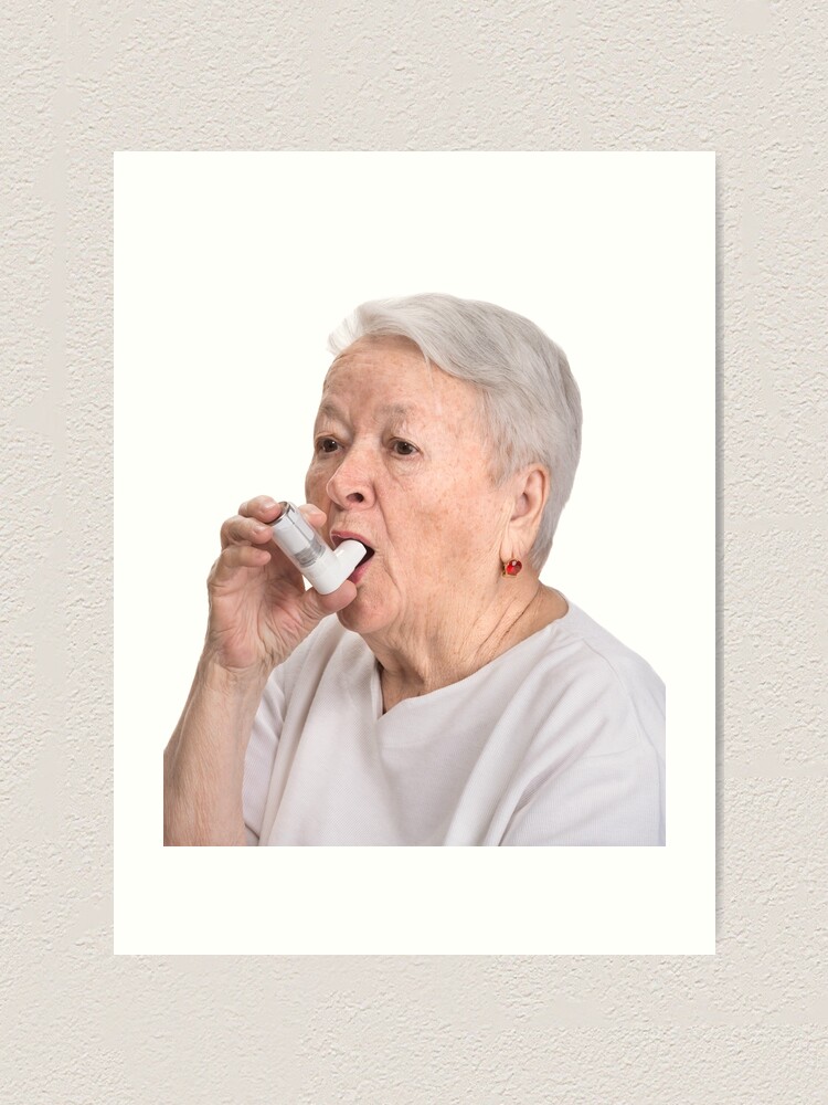 "Grandma Inhaler Meme" Art Print for Sale by MemeStickersCo | Redbubble