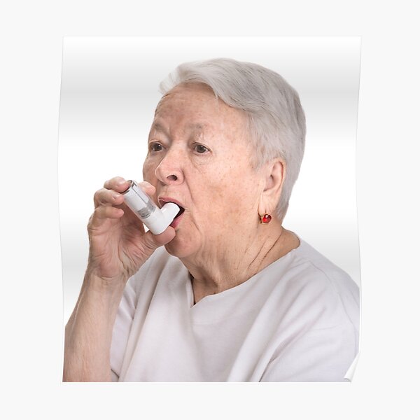 "Grandma Inhaler Meme" Poster for Sale by MemeStickersCo | Redbubble