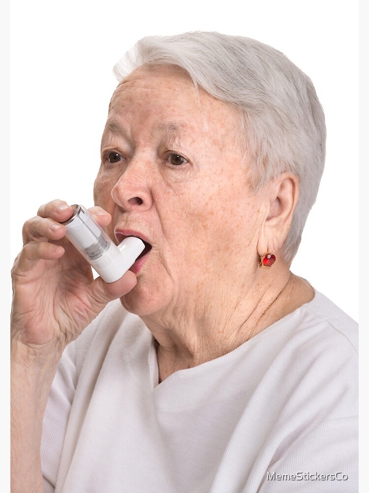 "Grandma Inhaler Meme" Spiral Notebook for Sale by MemeStickersCo ...