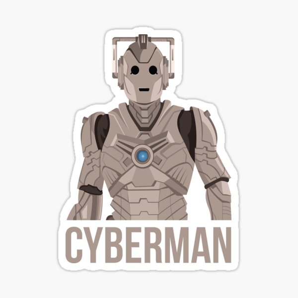 "Cyberman" Sticker for Sale by Beth-Moore10 | Redbubble