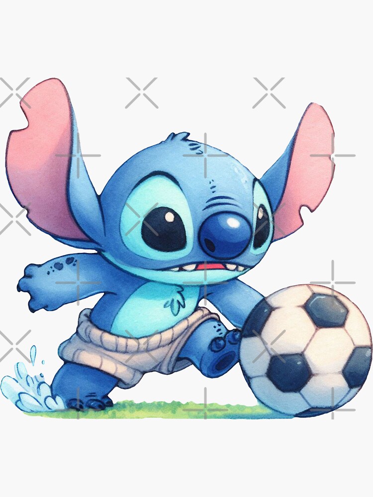 "Stitch soccer" Sticker for Sale by Gautamaa | Redbubble