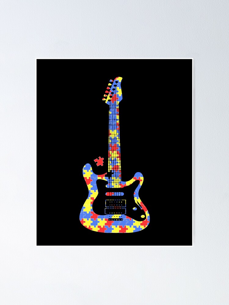 "Autism Awareness - Autism Guitar" Poster by SmartStyle | Redbubble