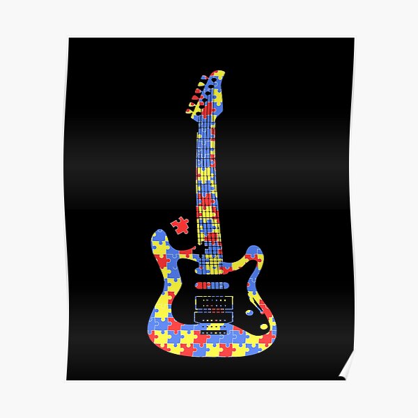 "Autism Awareness - Autism Guitar" Poster by SmartStyle | Redbubble