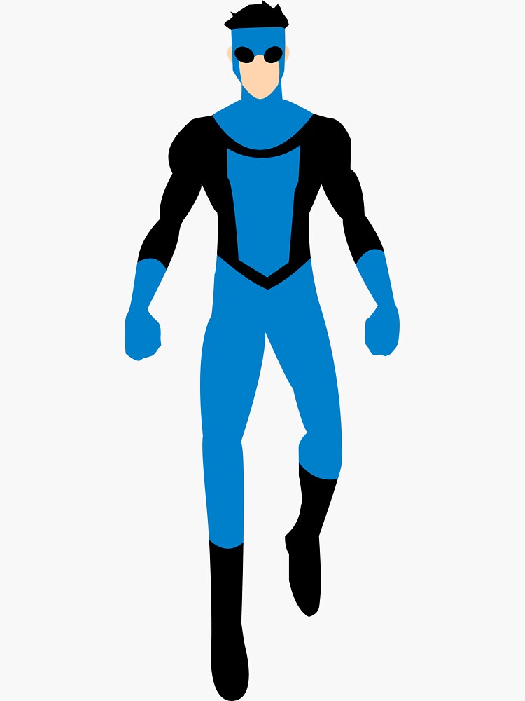 "Black & Blue Invincible Full Body Sticker" Sticker for Sale by ...