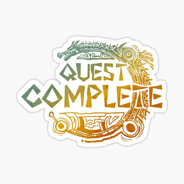 "Monster Hunter Quest Complete" Sticker for Sale by freezinghot | Redbubble