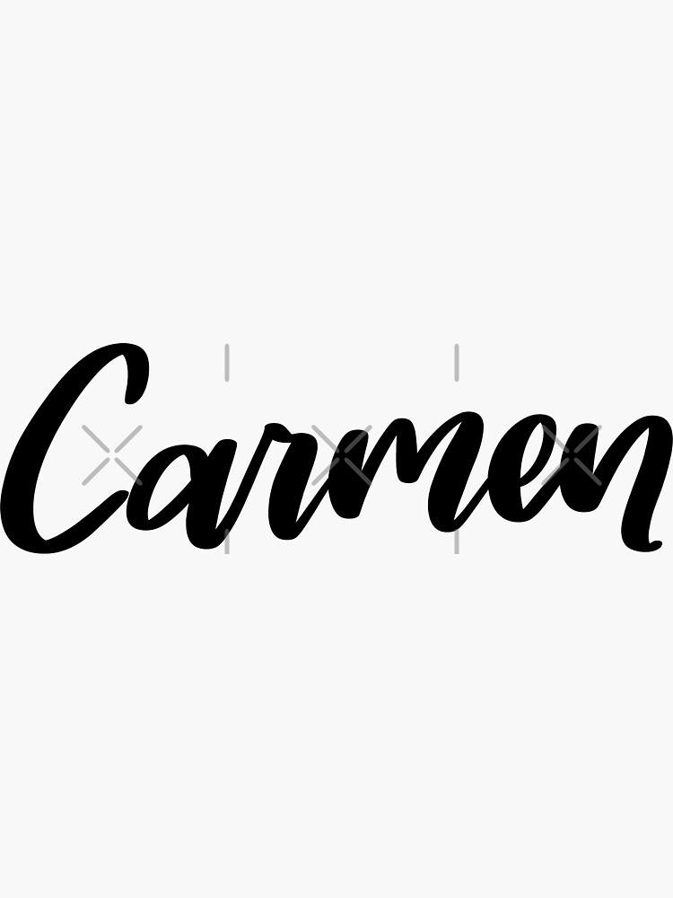 "Carmen " Sticker for Sale by ellietography | Redbubble