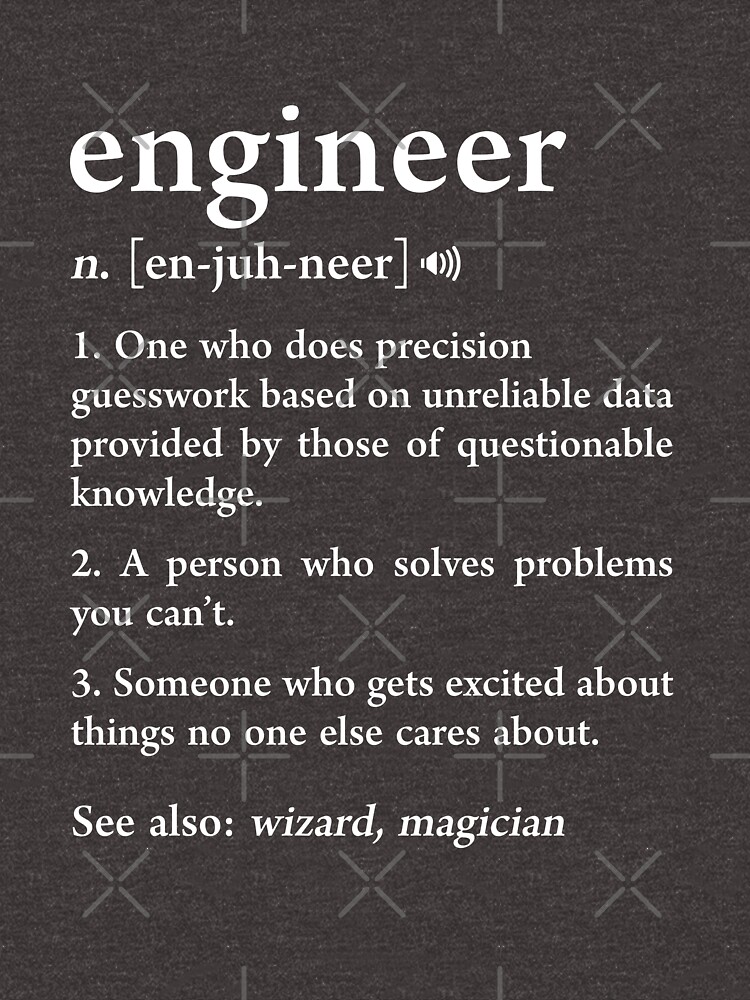 "Engineer Definition Funny Computer Mechanical Engineering Gift" T ...