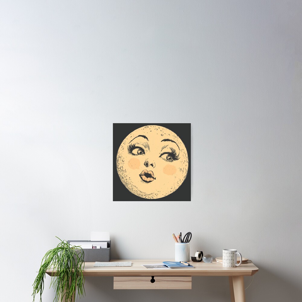 "Sassy Vintage Moon Face" Sticker for Sale by RoseoftheWild | Redbubble