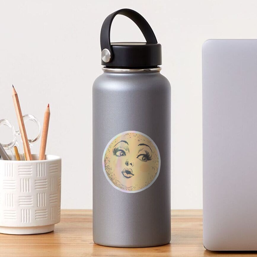 "Sassy Vintage Moon Face" Sticker for Sale by RoseoftheWild | Redbubble