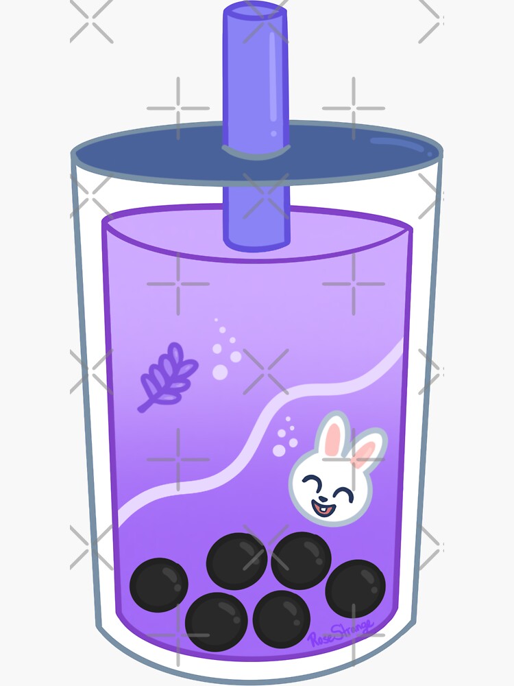 "Skzoo Leebit Boba Tea Bubble Tea Stray Kids Lee Know" Sticker for Sale ...