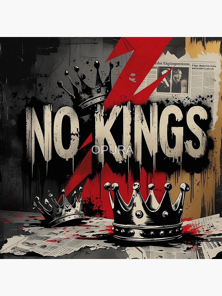 "No Kings – Rebellion & Anti-Authority Street Art" Poster for Sale by ...