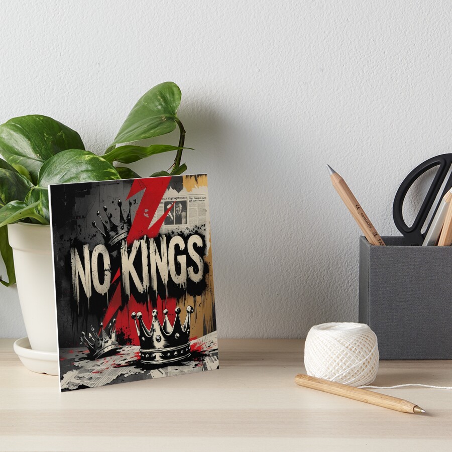 "No Kings – Rebellion & Anti-Authority Street Art" Poster for Sale by ...