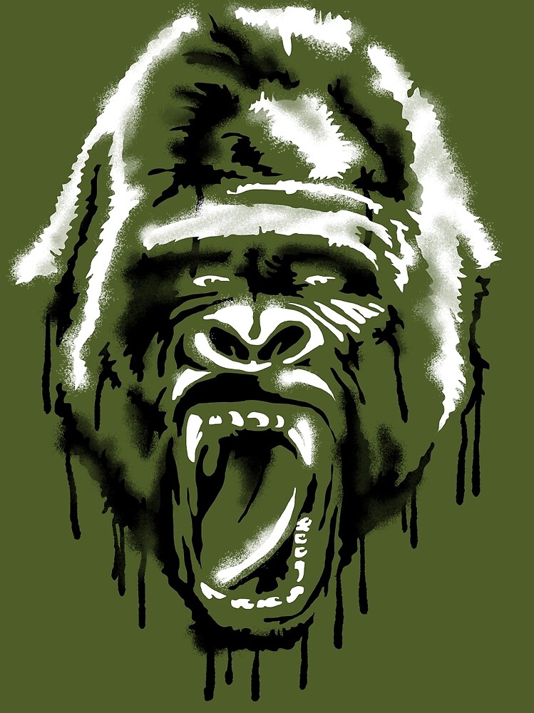 "wild gorilla graffiti" by BananaPrints | Redbubble