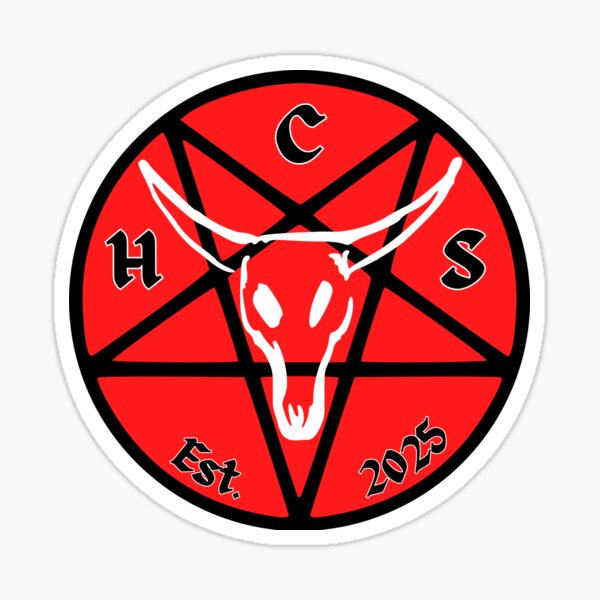 "HCS Cow Skull Logo" Sticker for Sale by HubCitySatan | Redbubble