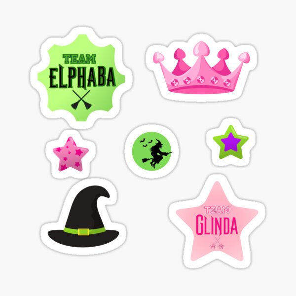 "Wicked Sticker Set | Elphaba Sticker | Glinda Stickers| Party Decor ...