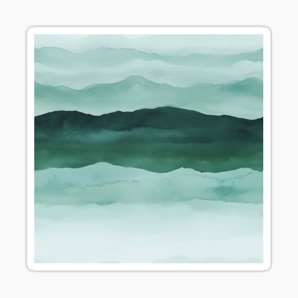 "Aventurine Ombre Wavelines" Sticker for Sale by Boddicca | Redbubble