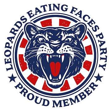 "Leopards Eating Faces Party Proud Member Logo" Sticker for Sale by ...