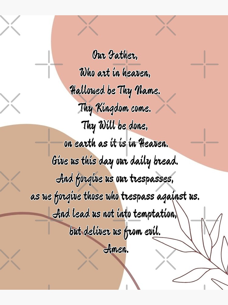 "Boho design Lords prayer, our father in heaven prayer, wall art ...