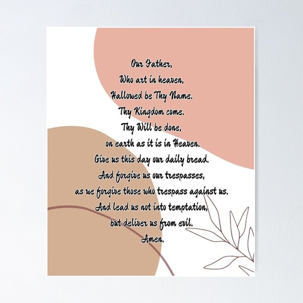 "Boho design Lords prayer, our father in heaven prayer, wall art ...