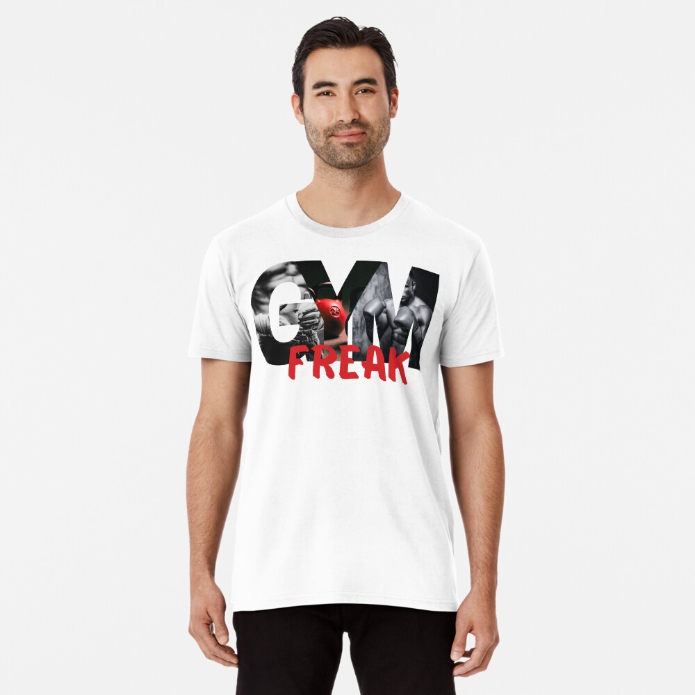 "gym freak man training outfit" Sticker for Sale by NatGrafika | Redbubble