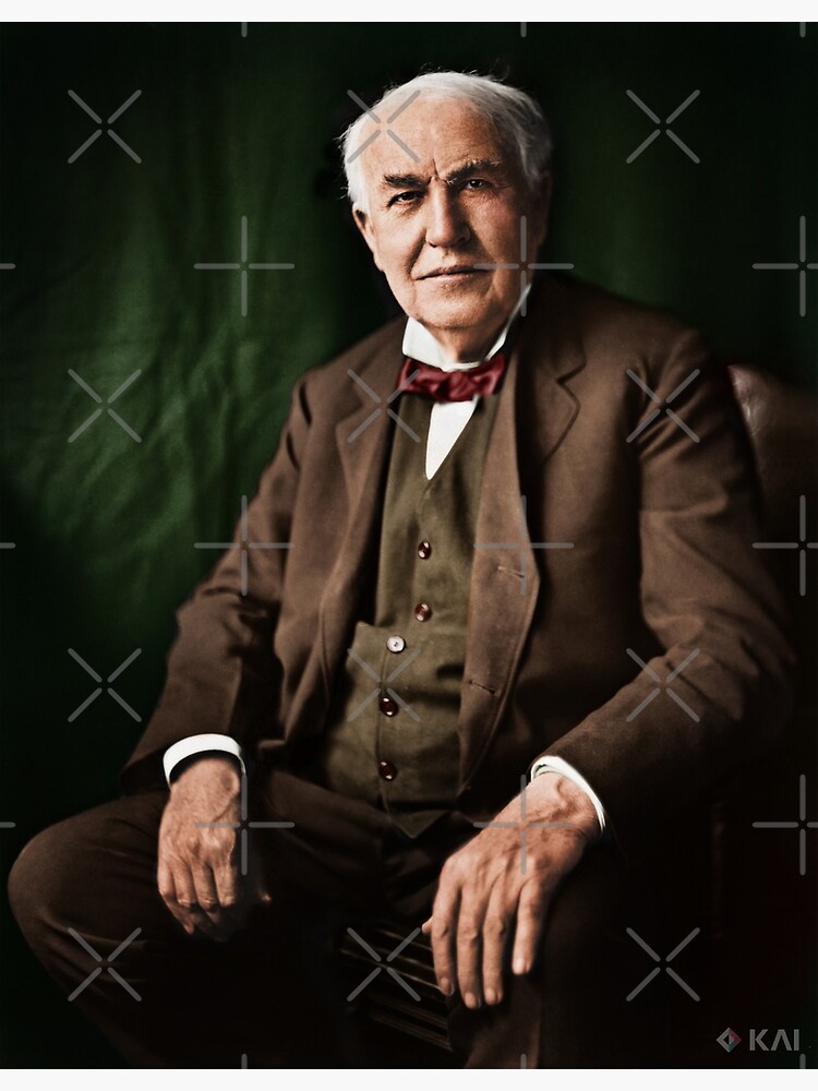 "Thomas Edison, 1922 colorized" Photographic Print for Sale by KAI ...