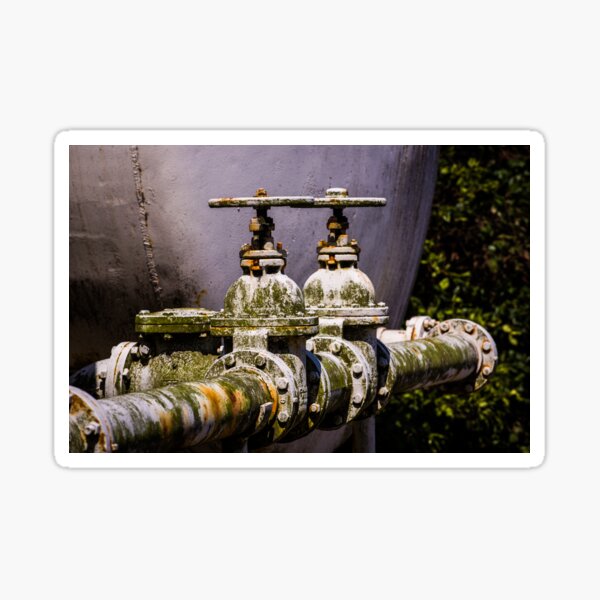 "Weathered Water Valves" Sticker for Sale by rferrier | Redbubble
