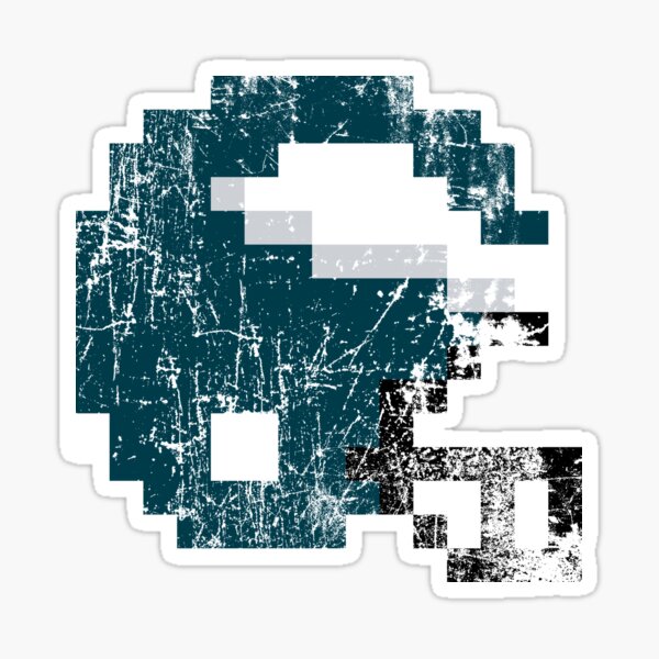 "PHI Distressed Football Helmet" Sticker for Sale by SuperRetroBowl ...