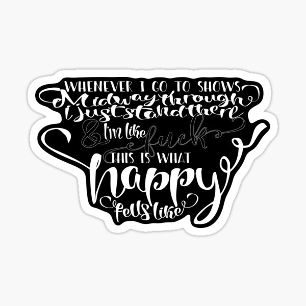 "happy" Sticker by AZULDESIGNS | Redbubble