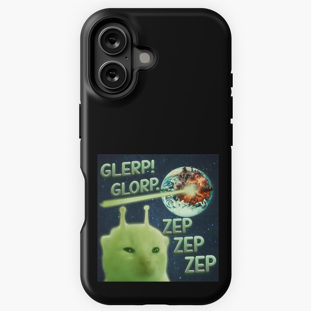 "Glerp Glorp Funny Alien Cat" Poster for Sale by ShadowSorro | Redbubble