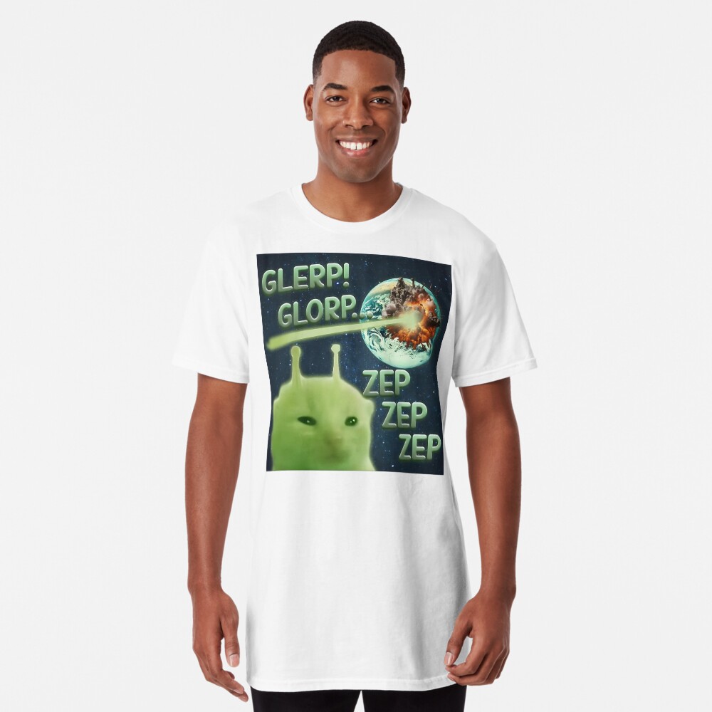 "Glerp Glorp Funny Alien Cat" Poster for Sale by ShadowSorro | Redbubble