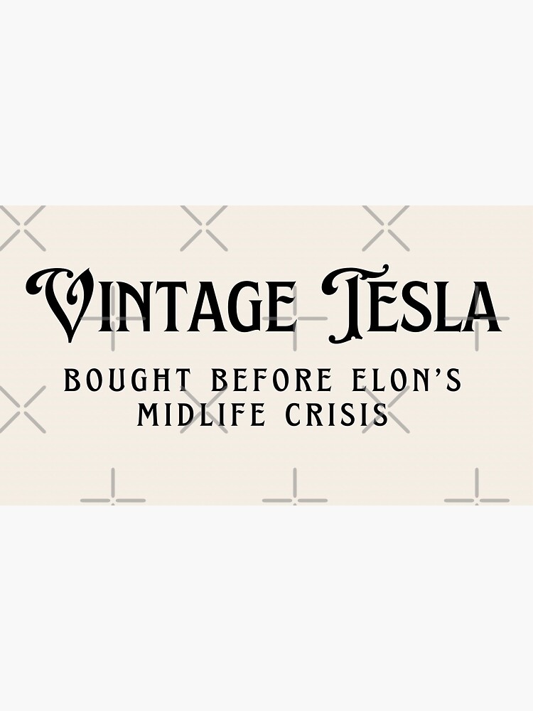 "Vintage Tesla bumper sticker" Sticker for Sale by frozencoco | Redbubble