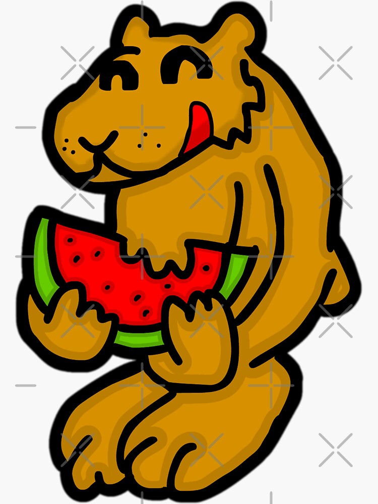 "Capybara Watermelon" Sticker for Sale by fantasmahappy | Redbubble
